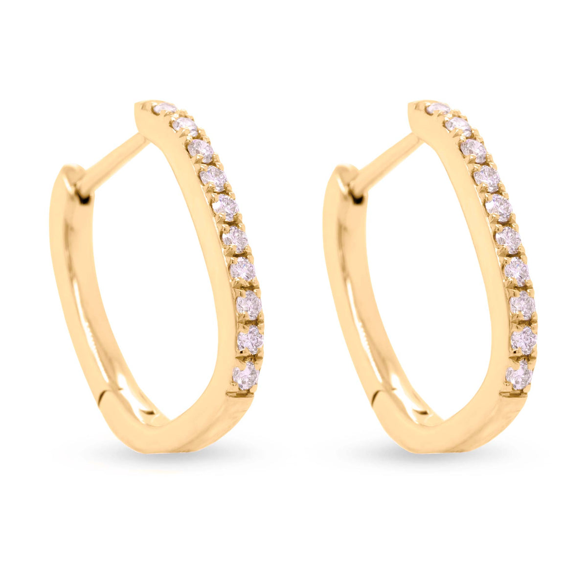 Jolene Diamond Hoops - 18 Karat Guld med 0,20 Carat Diamanter